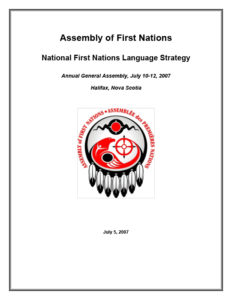 Assembly of First Nations National First Nations Language Strategy ...