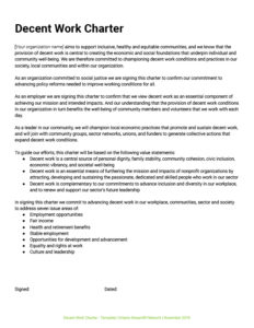 Decent Work Charter | ONN Resource Centre